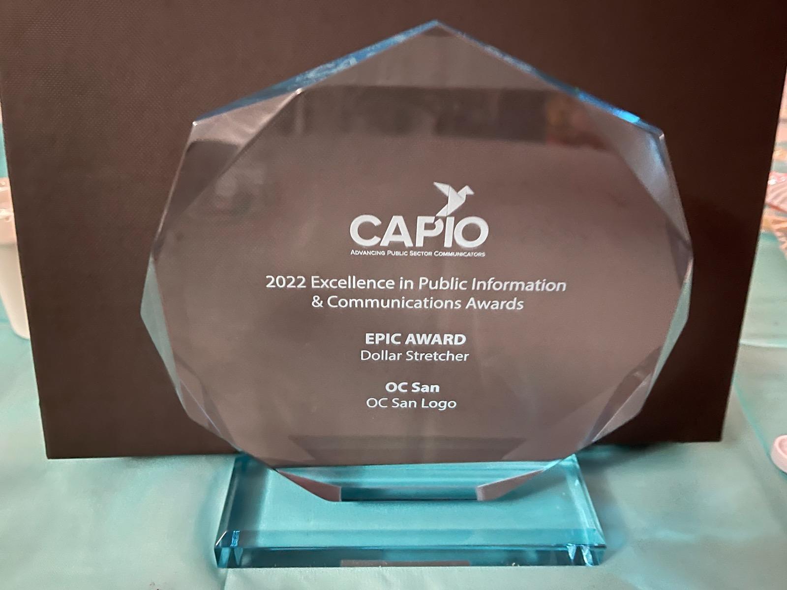OC San Wins CAPIO Awards - Orange County Sanitation District